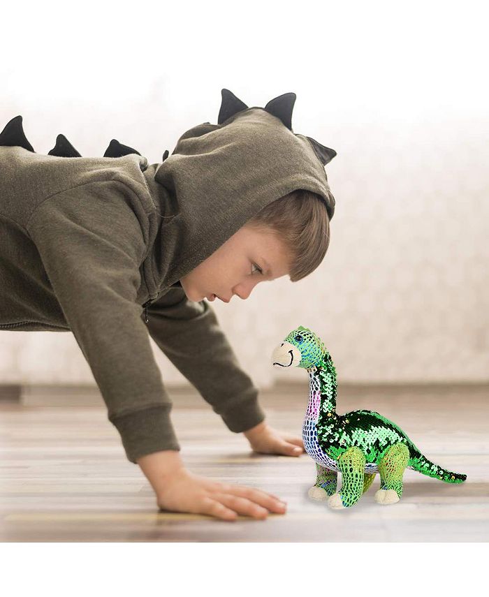 Dazmers Plush Dinosaur Stuffed Animals 3 Reversible Sequin Soft ...