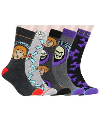 Masters Of the Universe Socks He-Man Skeletor Designs 5 Pack Adult ...