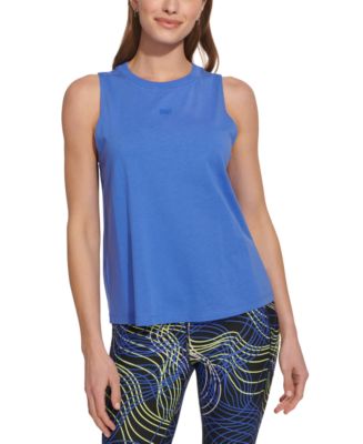 DKNY Sport Women's Solid Sleeveless Logo Tank Top - Macy's