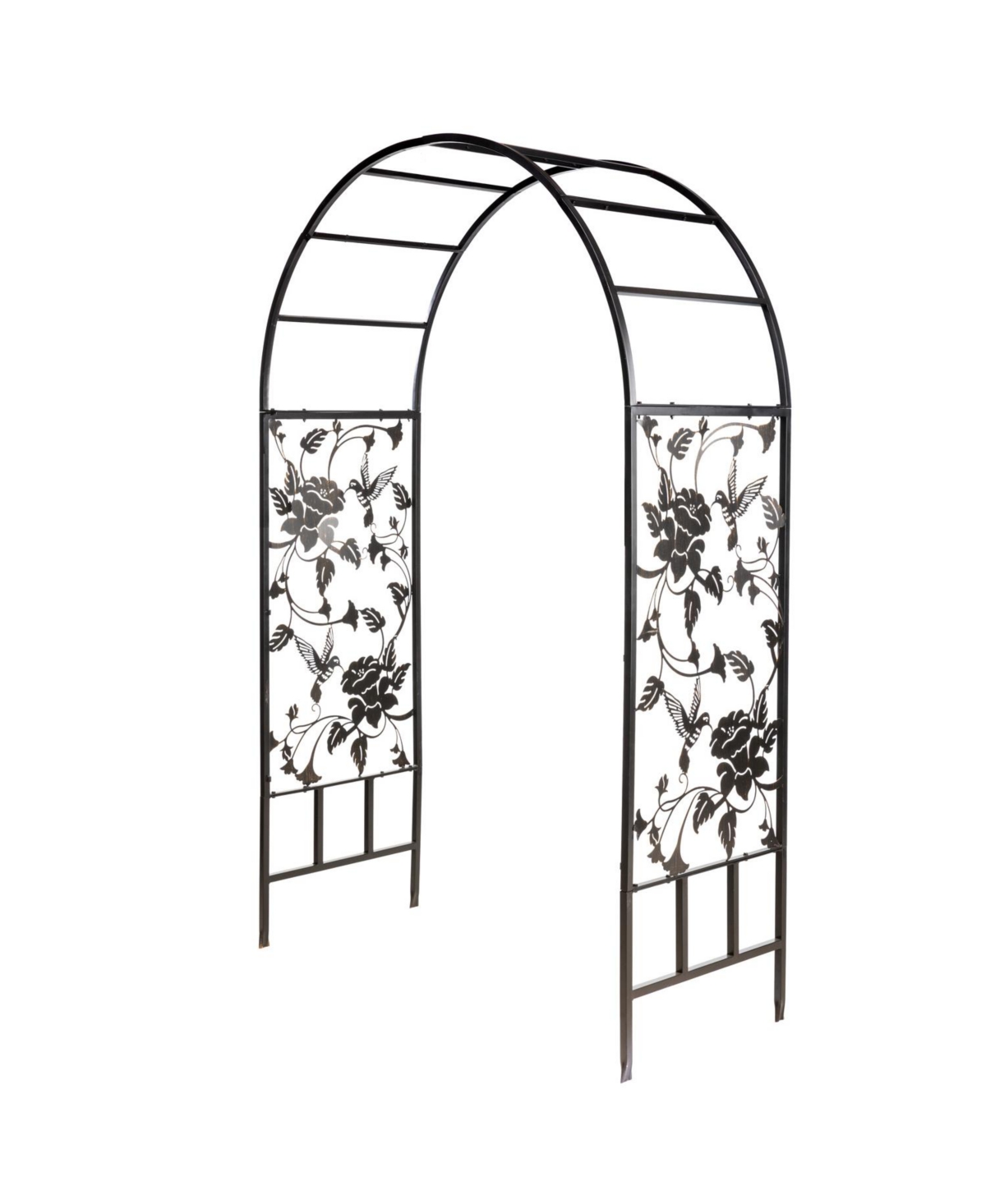 Click here for Metal Arched Hummingbird Garden Arbor - Multicolor... prices