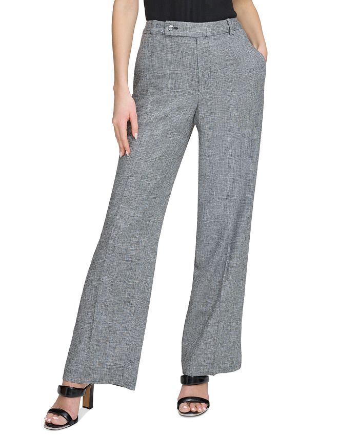 DKNY Women's Mini Windowpane Pants - Macy's