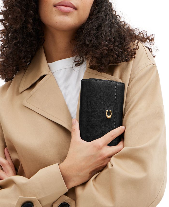 COACH Essential Medium Flap Leather Wallet - Macy's