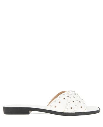 BCBGeneration Women's Lucca Studded Slide Flat Sandals - Macy's