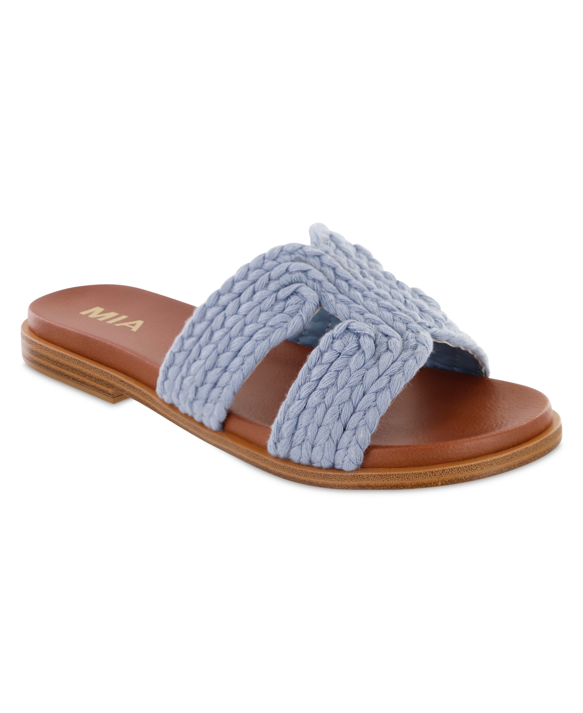 Click here for Mia Womens Poet Flat Slide Sandals - Denim prices