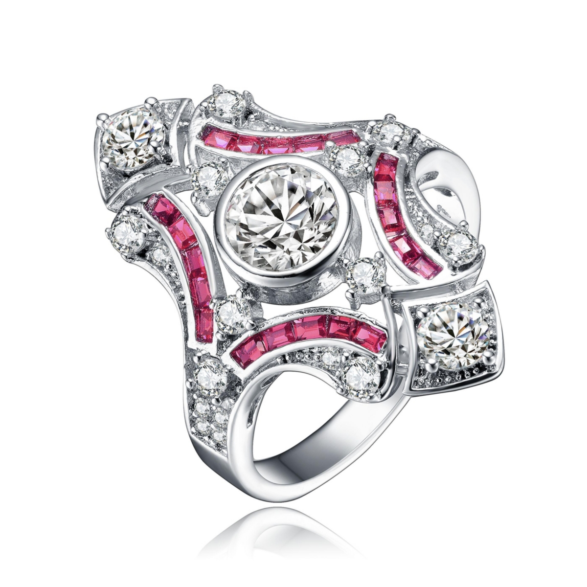 Click here for Sterling Silver Baguette and Round Cubic Zirconia... prices