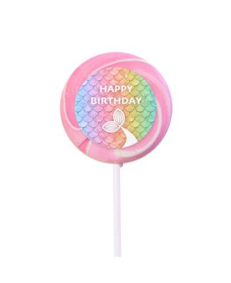 24 Pcs Pink Mermaid Lollipops Birthday Candy Party Favors - Macy's