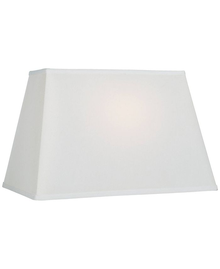 Springcrest White Large Rectangular Lamp Shade 14" Wide x 6" Deep at ...