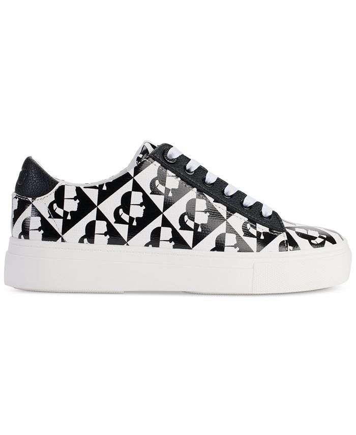 KARL LAGERFELD PARIS Cate Diamond Lace Up Sneakers - Macy's