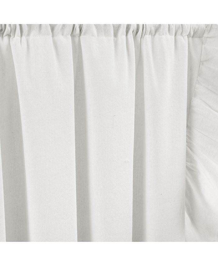 Lush Decor Linen Ruffle Kitchen Tier Window Curtain Panels - Macy's