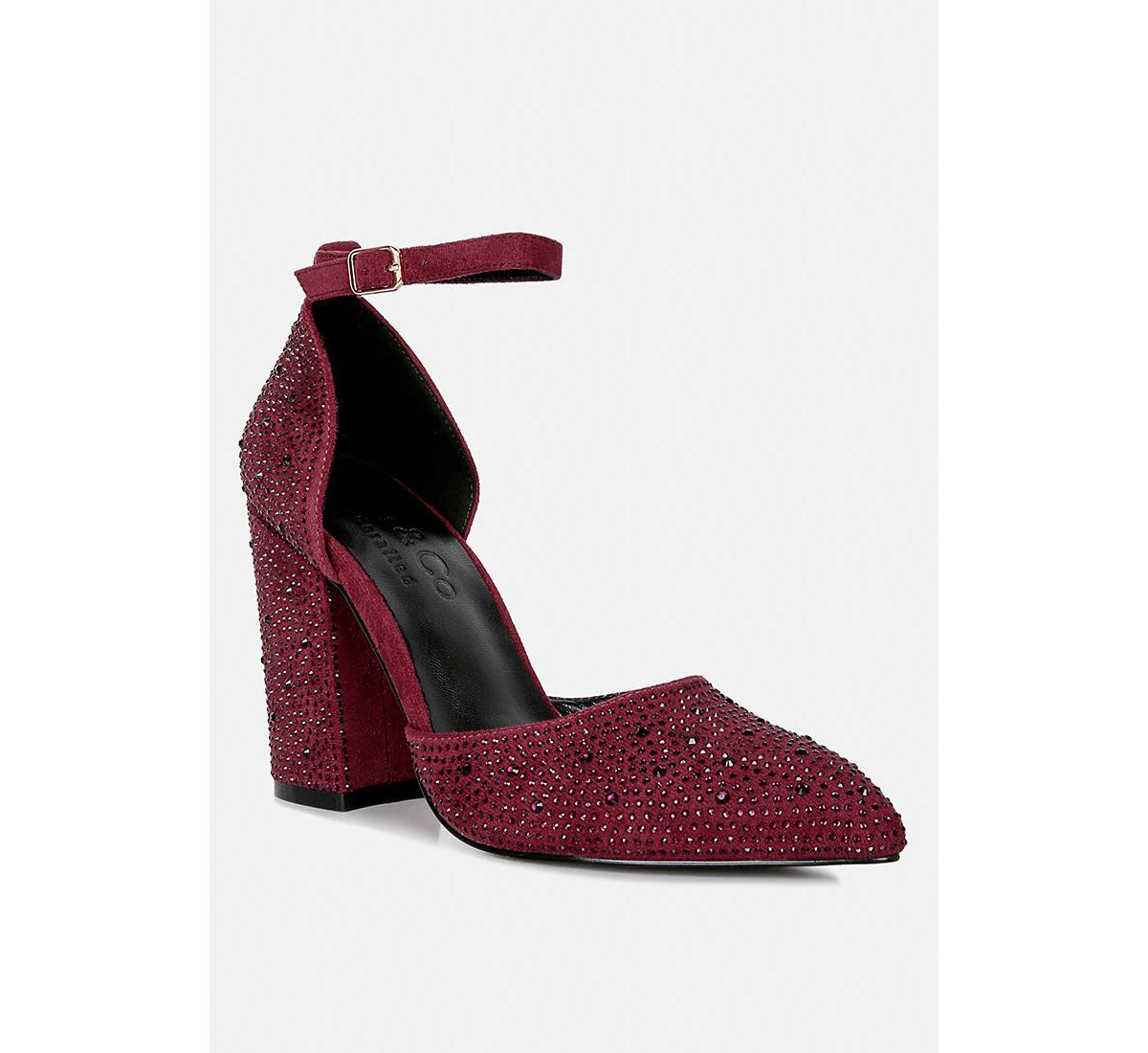 Click here for Culver Womens Rhinestone Embellished Block Heel Sa... prices
