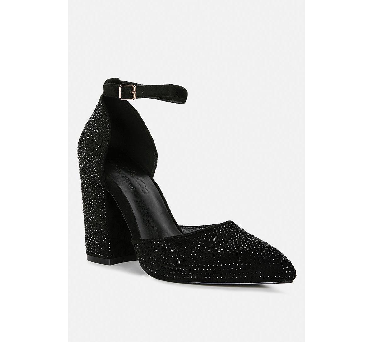 Click here for Culver Womens Rhinestone Embellished Block Heel Sa... prices