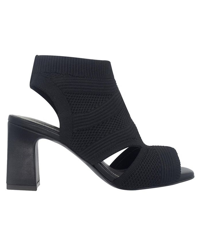 Impo Women's Vader Stretch Knit Peep Toe Block Heel Shooties - Macy's