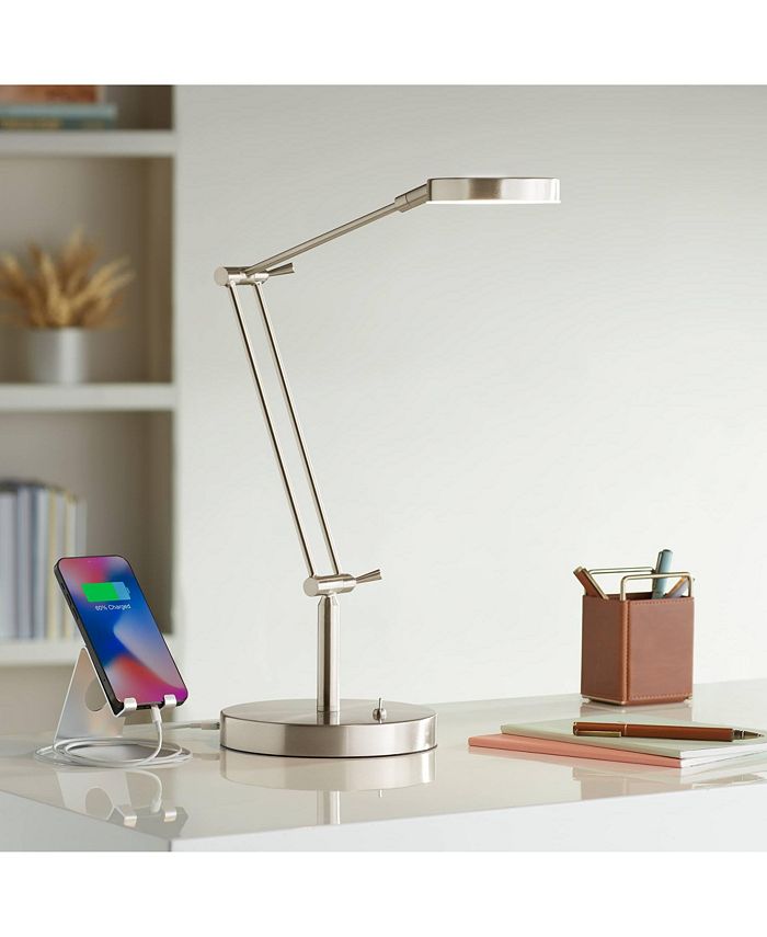 360 Lighting Xenos Modern Table Lamp 20" High with USB Charging Port ...