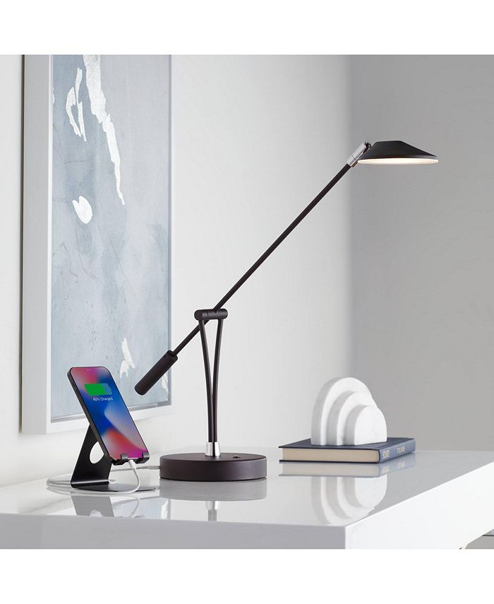 360 Lighting Arnie Modern Desk Lamp 20" High with USB Charging Port LED ...