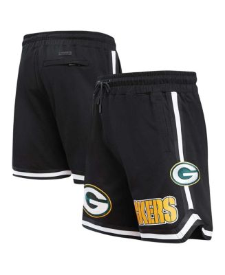 Men's Pro Standard Black Green Bay Packers Classic Chenille Shorts - Macy's