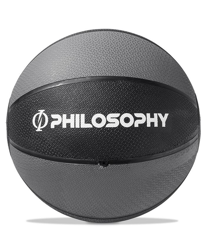 Philosophy Gym Medicine Ball, 10 LB - Weighted Fitness Non-Slip Ball ...