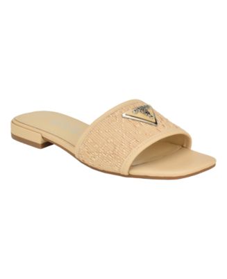 GUESS Women's Tamsea One Band Square Toe Slide Flat Sandals - Macy's