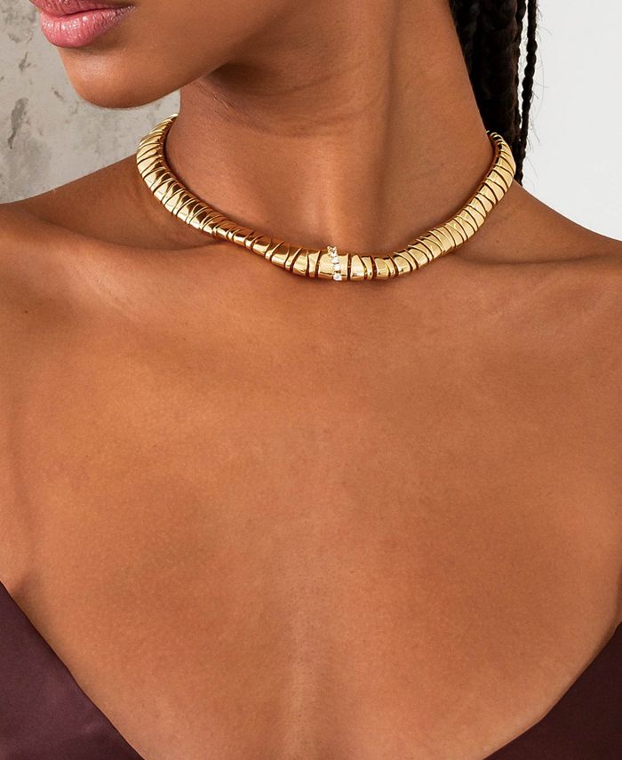 by Adina Eden Chunky Pave Accented Unique Shape Chain Necklace - Macy's