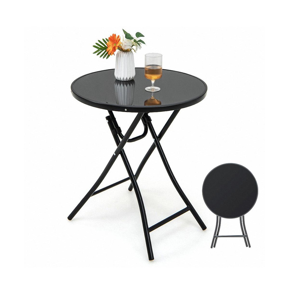 Click here for 23 Inch Round Bistro Table with Tempered Glass Tab... prices