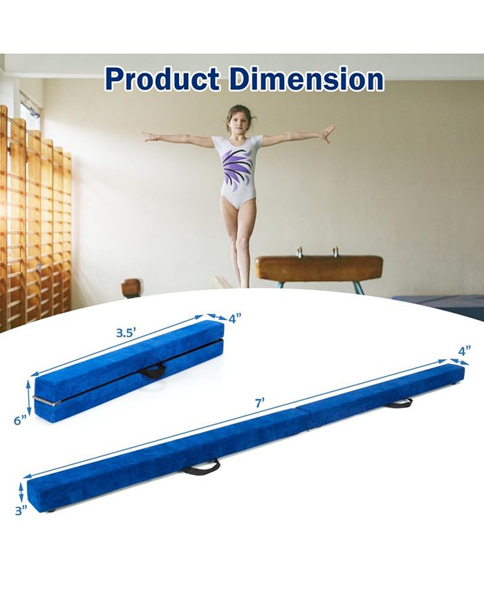 SUGIFT 7 Feet Folding Portable Floor Balance Beam with Handles for ...