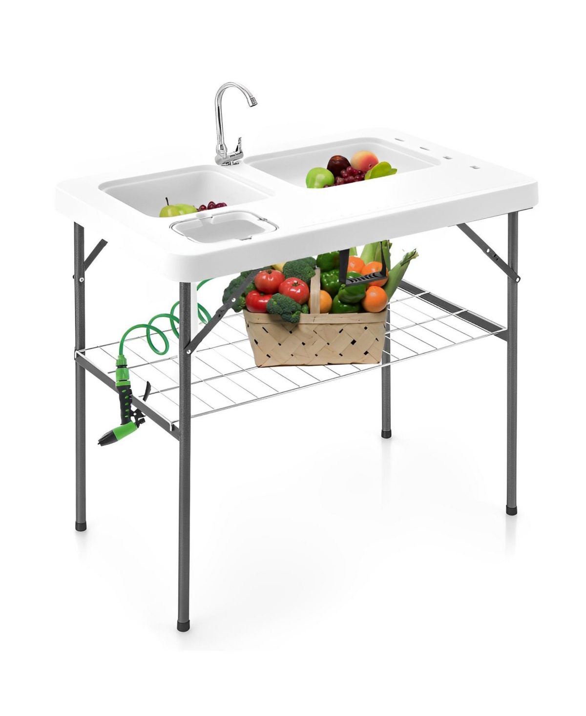 Click here for 2-in-1 Folding Fish Cleaning Table - White prices