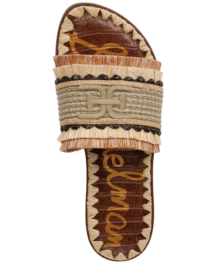 Sam Edelman Georgia Raffia Slide Sandals - Macy's