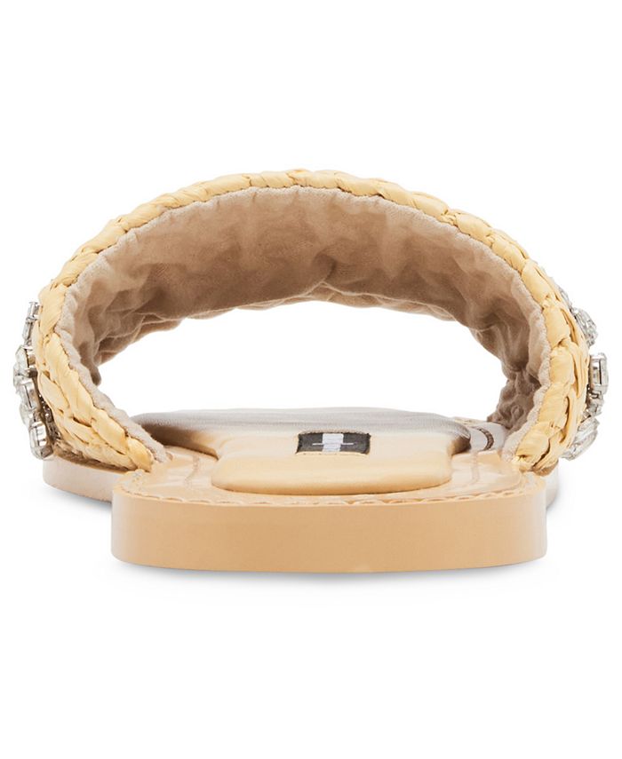 Steve Madden Starlight Raffia Slide Sandals - Macy's