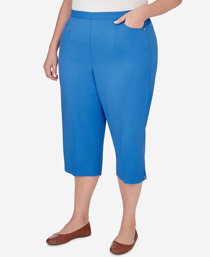 Alfred Dunner Plus Size Paradise Island Twill Capri Pants - Macy's