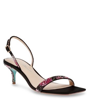 Betsey Johnson Women's Rebel Slingback Kitten Heel Evening Sandals - Macy's