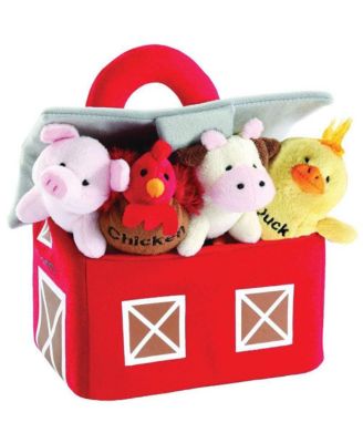 Barnyard Animals Plush Collection with Interactive Sounds and Barn ...