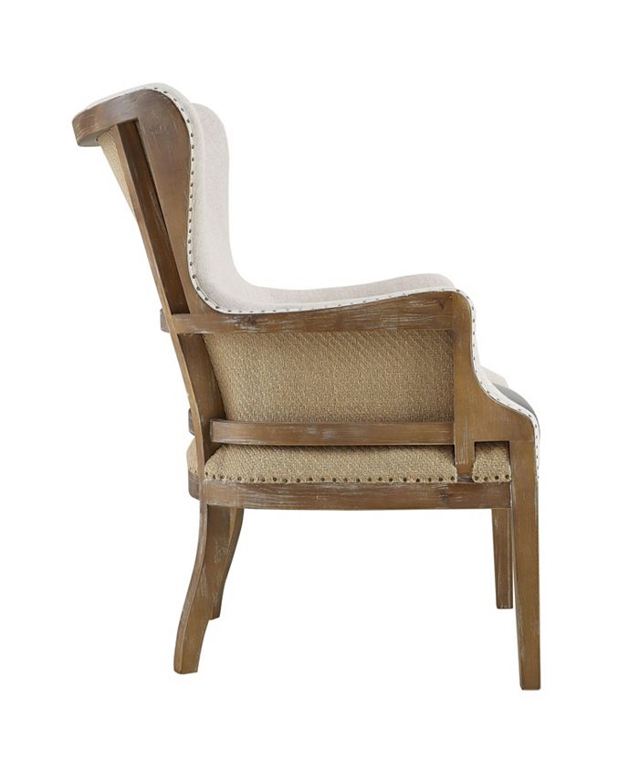 Steve Silver George Two Tone Wingback Accent Chair - Macy's