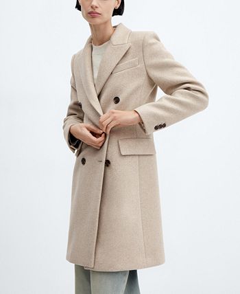 Mango Double Breasted Wool Coat