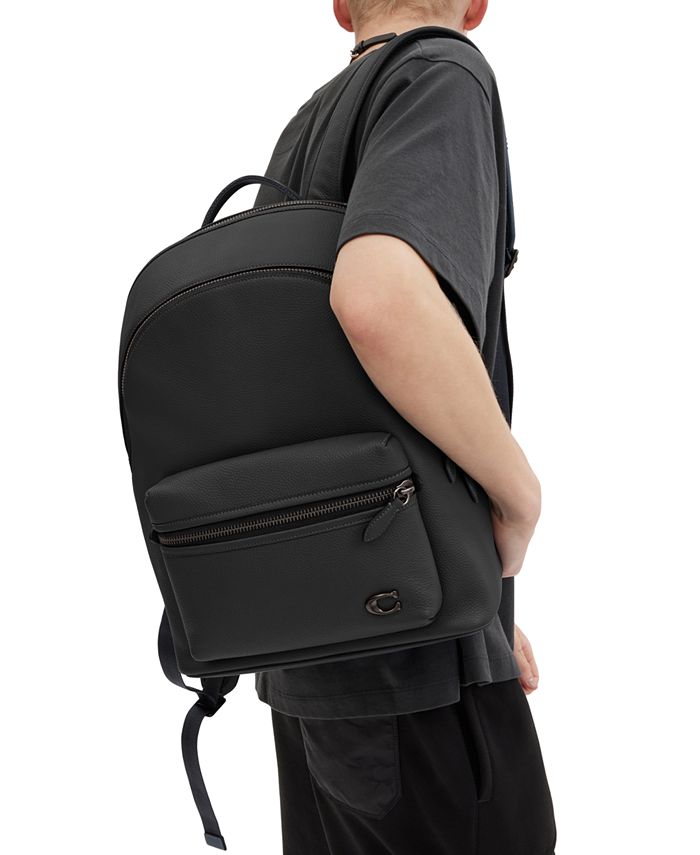 COACH Men's Charter Pebble Leather Backpack - Macy's