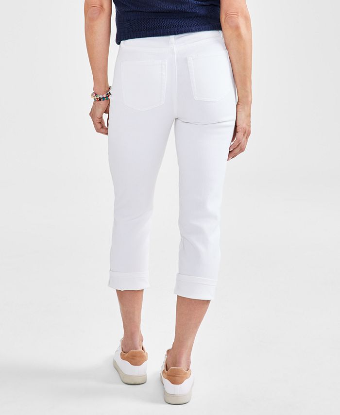 Style & Co Petite High-Rise Cuffed Capri Jeans, Created for Macy's - Macy's