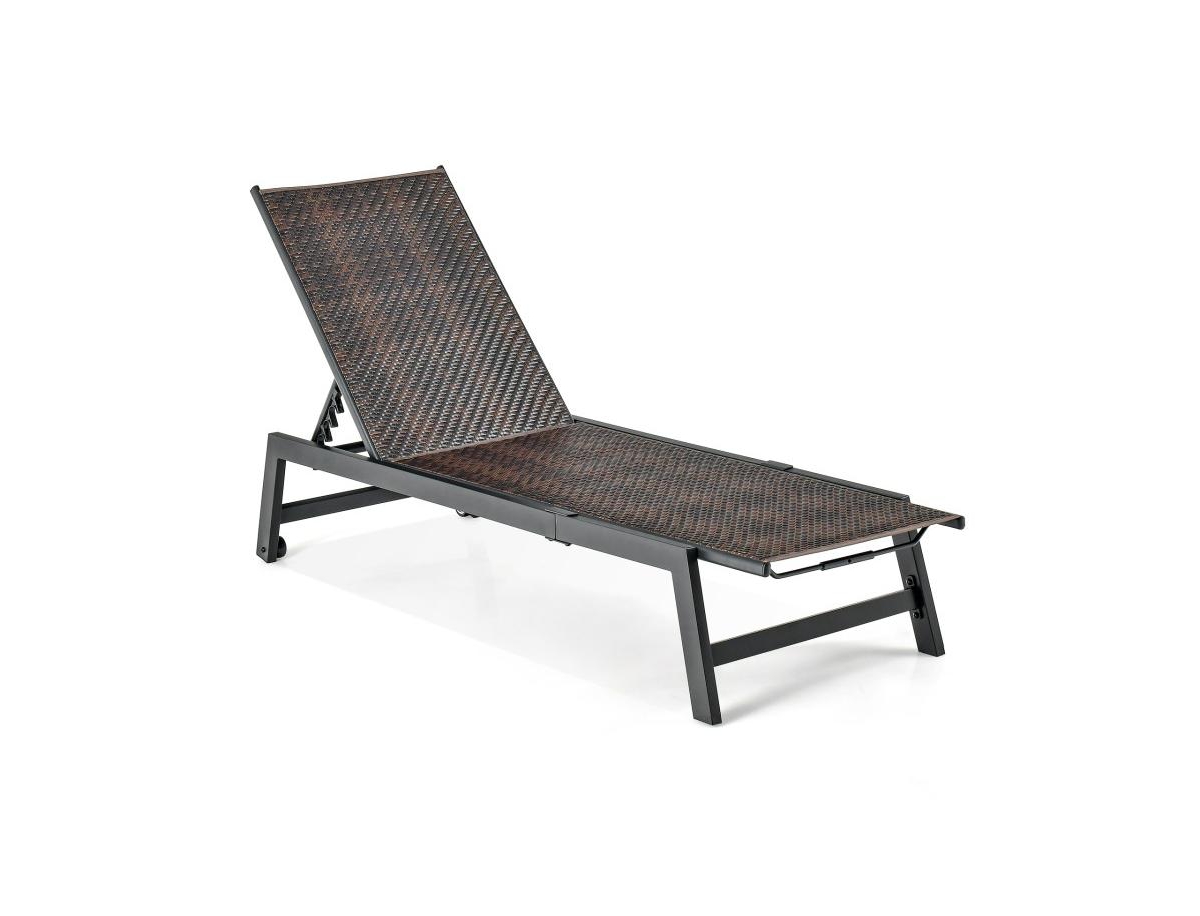 Click here for Inolait Patio Pe Rattan Chaise Lounge with 5-Level... prices