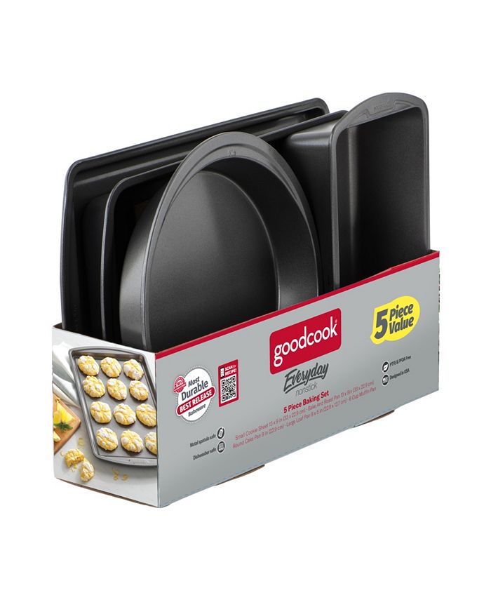 Good Cook Everyday Nonstick Steel 5 Piece Bakeware Set - Macy's