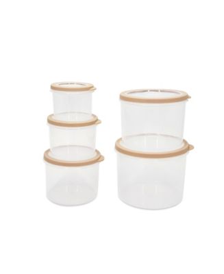 Sedona 10 Piece Round Plastic Storage Container Set - Macy's
