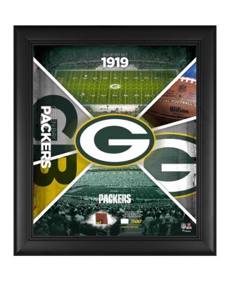 Green Bay Packers Framed 15" x 17" Team Impact Collage with a Piece of ...