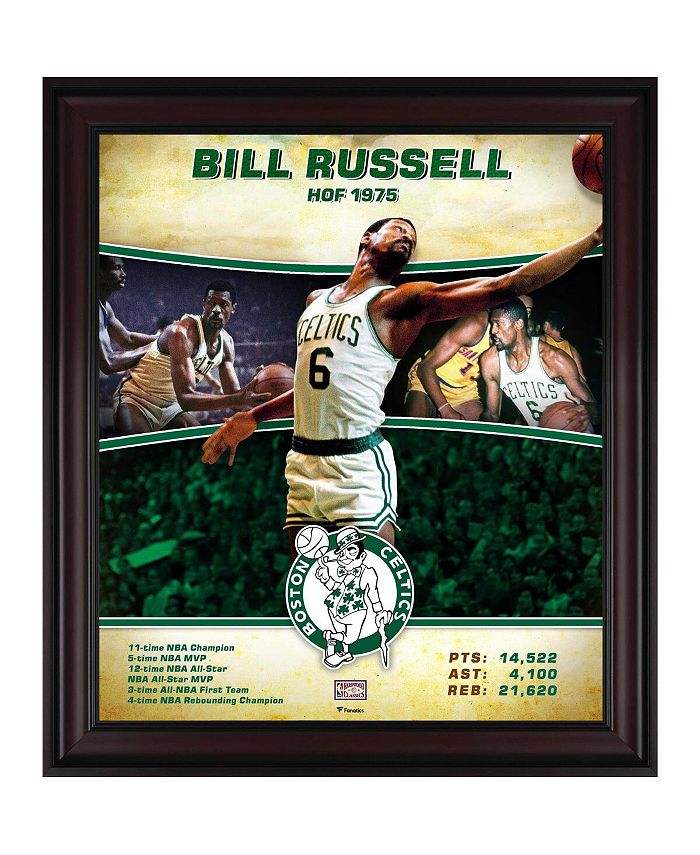 Fanatics Authentic Bill Russell Boston Celtics Framed 15" x 17 ...