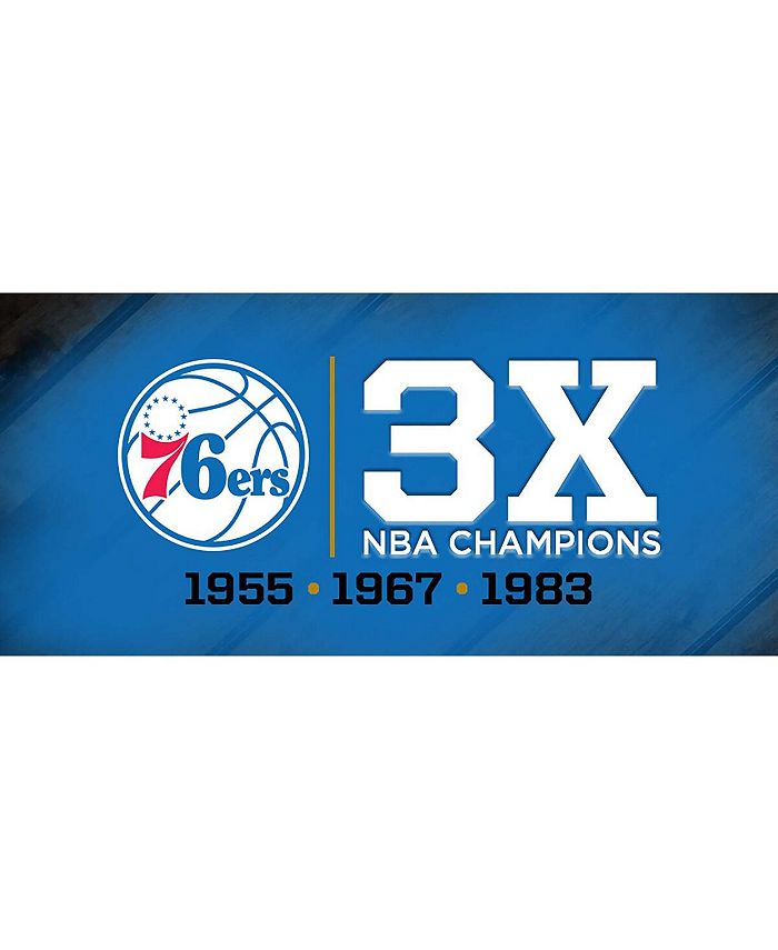 Fanatics Authentic Philadelphia 76ers 3-Time NBA Finals Champions 12 ...