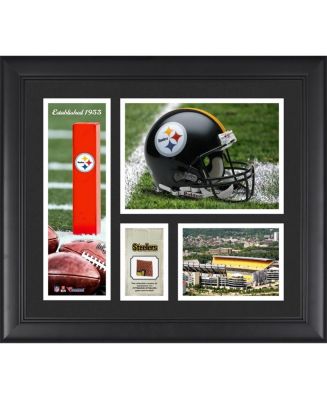 Pittsburgh Steelers Team Logo Framed 15'' x 17'' Collage with Piece of ...
