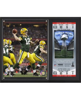 Fanatics Authentic Aaron Rodgers Green Bay Packers Super Bowl XLV 12 ...