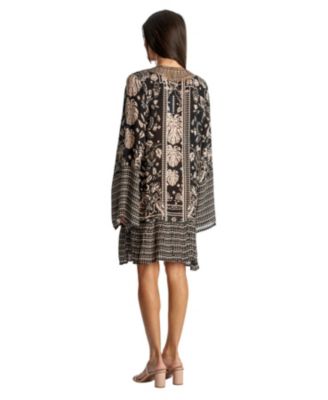 Women's Short long bell sleeves dress