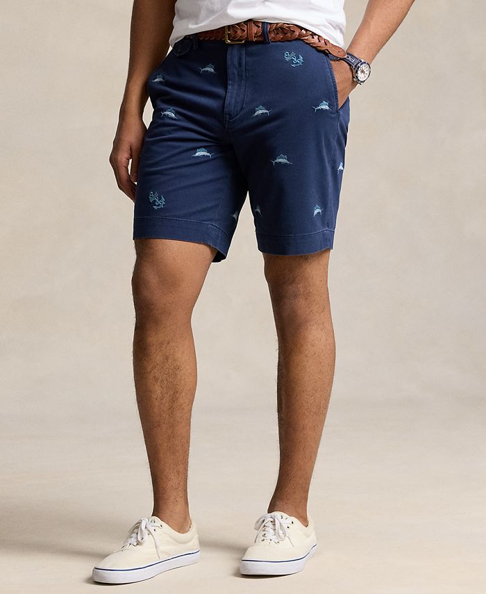 Polo Ralph Lauren Men's 9-Inch Stretch Classic Fit Marlin Shorts - Macy's