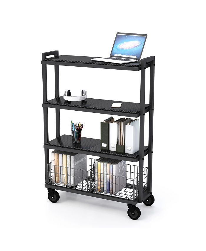 Simplie Fun Cart - 4 Tier Wide Collection Black - Macy's
