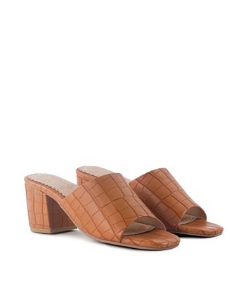 London Rag dumpllin croco slip-on block heel sandals - Macy's
