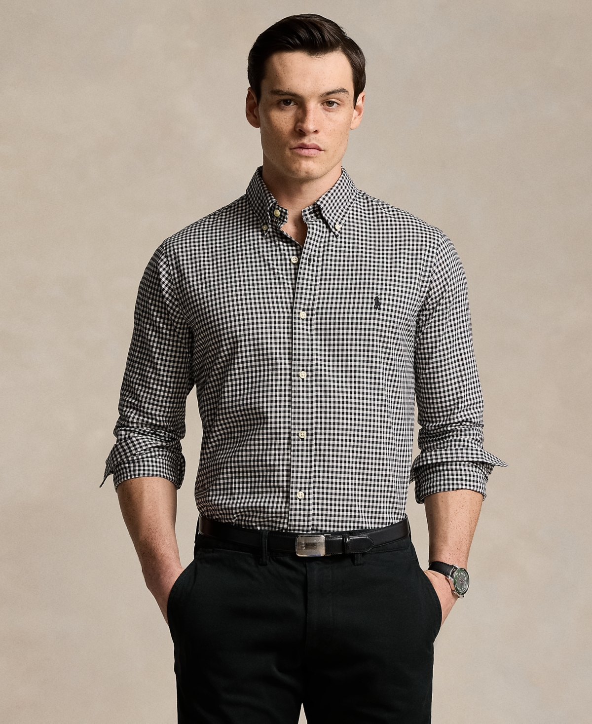 Click here for Polo Ralph Lauren Mens Classic-Fit Plaid Twill Shi... prices