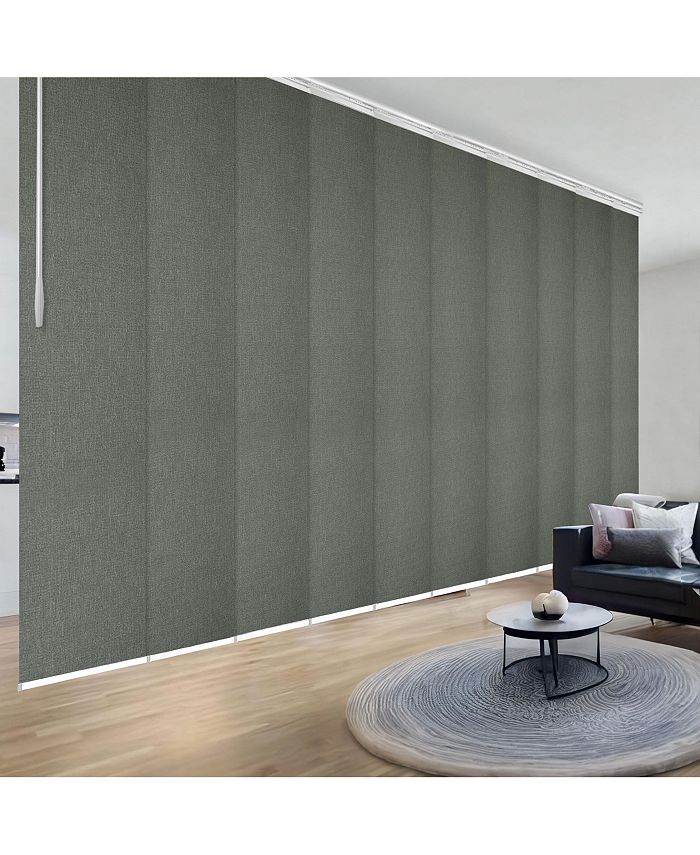 Rod Desyne Clementine Blind 10-Panel Double Rail Panel Track Extendable ...