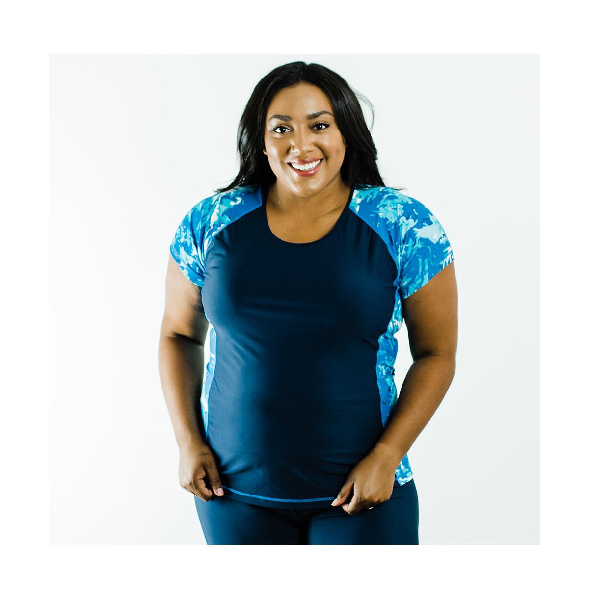 Click here for Calypsa Womens Plus Size Loose Fit Adele Swim Top... prices