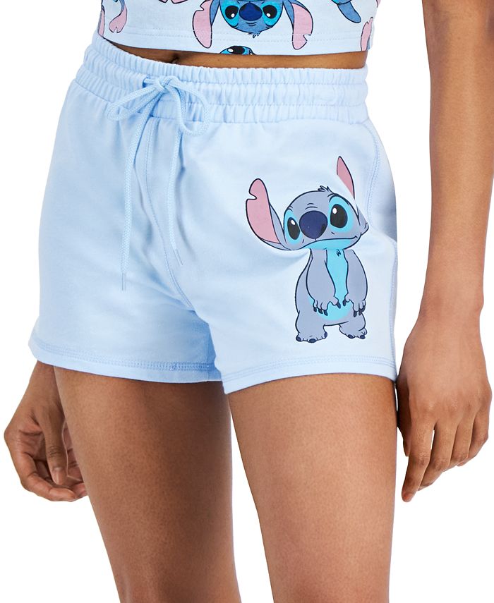 Disney Juniors' Stitch-Graphic Low-Rise Pull-On Shorts - Macy's